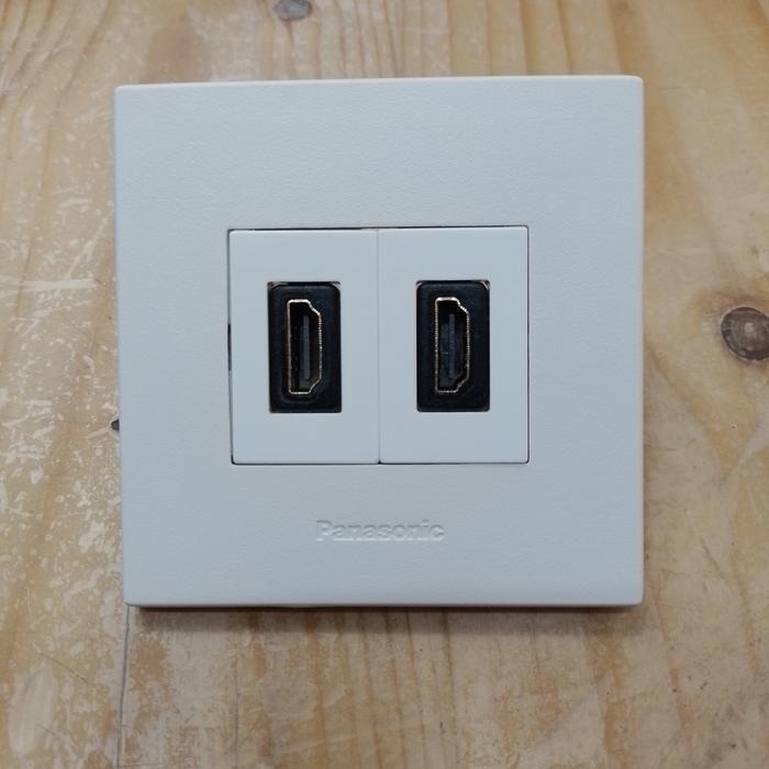 Jual Stop kontak faceplate outlet HDMI 2 PORT frame panasonic - Jakarta ...