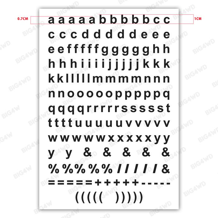 Jual STIKER HURUF ABJAD KECIL DAN TANDA BACA CUTTING BENTUK - Hitam ...