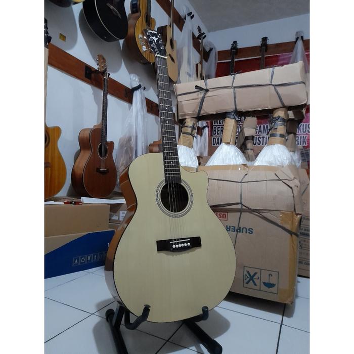 Jual gitar akustik tanam besi termurah - natural - Kota Bandung ...