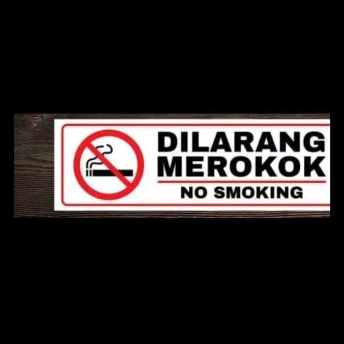 Jual STIKER SIGN 22×10cm. LABEL NO SMOKING VINYL DOF RAMBU K3 SAFETY ...