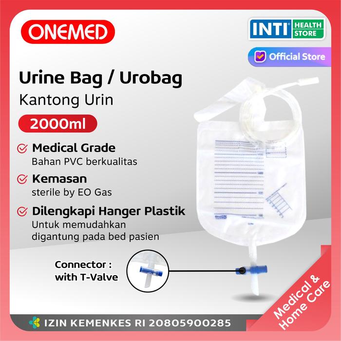 Jual Onemed | Kantong Urine Bag Urobag 2000ml | T-Valve One Med - Kota Bandung - Inti Health ...
