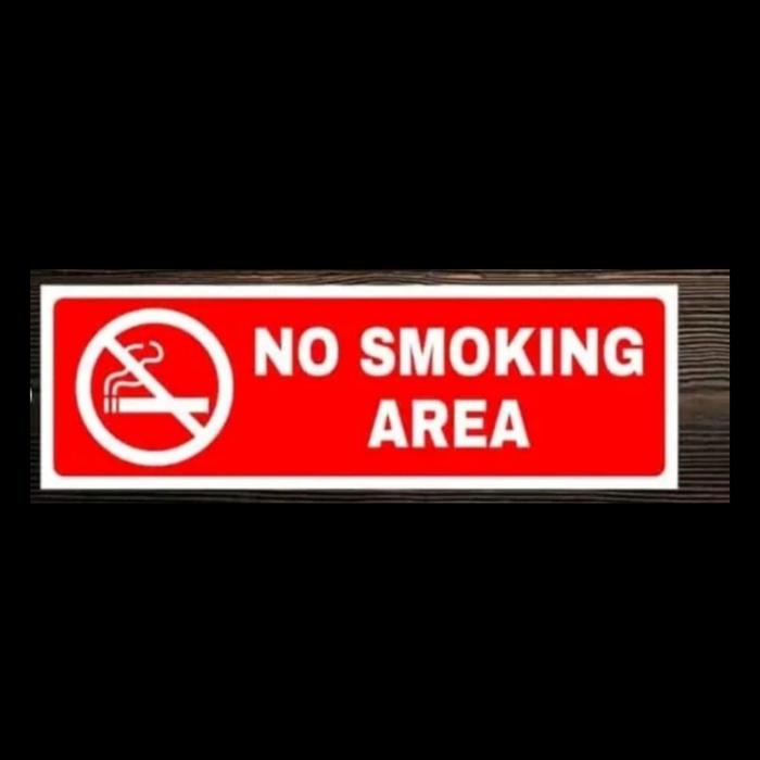 Jual STIKER SIGN 22×10cm. LABEL NO SMOKING VINYL DOF RAMBU K3 SAFETY ...