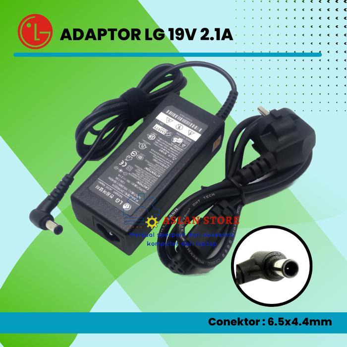 Jual Adaptor Charger Monitor LG TV LED LG 19V 2.1A free kabel power ...