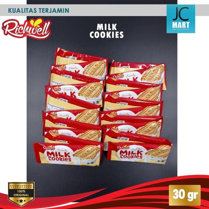 Jual Biskuit Richwell Varian Coklat, Milk, Vanila, Kelapa (20pcs x 30gr ...