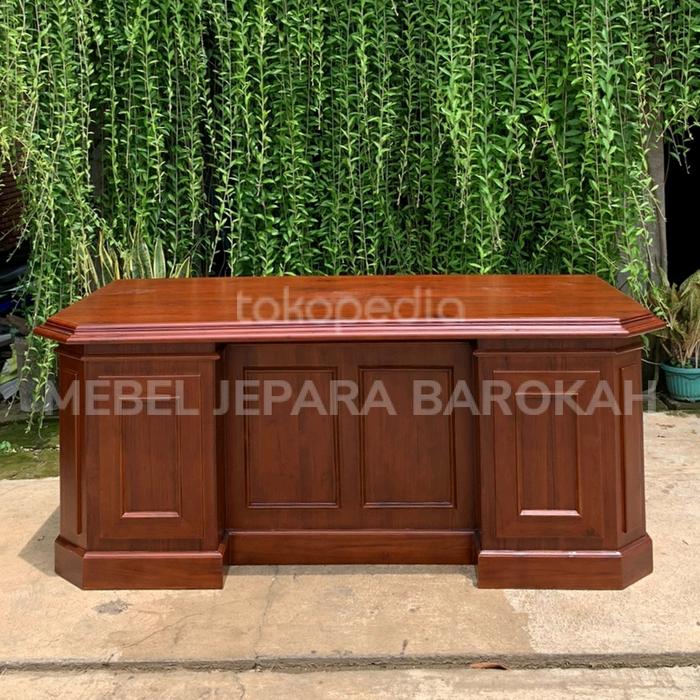 Jual Meja Direktur Meja Kantor Meja Bos Kayu Jati TPK Perhutani Grade A ...