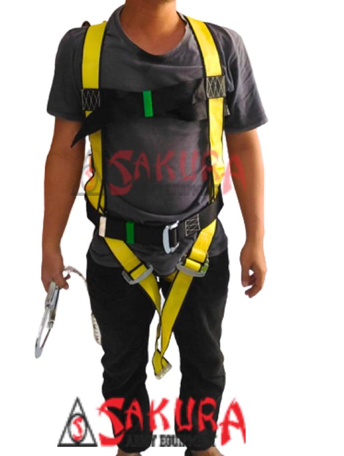 Jual Safety Belt Full Body Harness Single Big Hook Tali Pengaman ...
