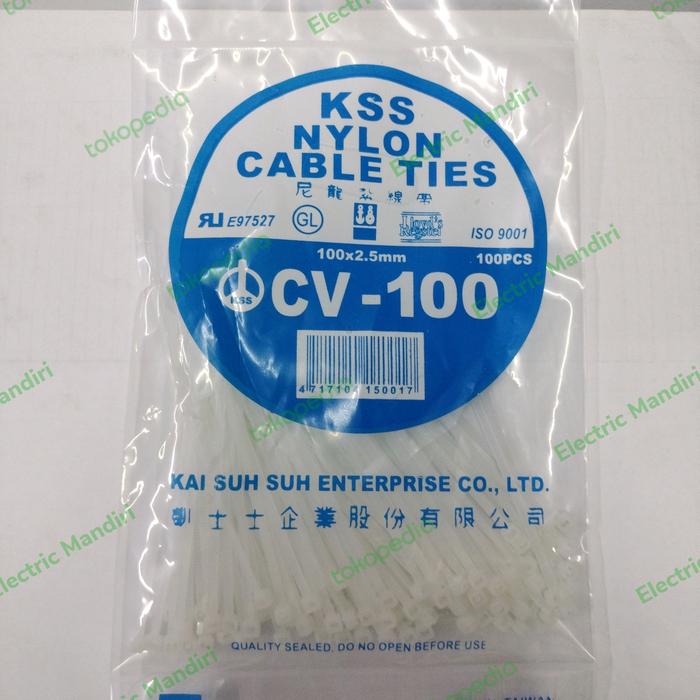 Jual Kabel Ties/Cable Ties KSS NYLON CV 100 / 2,5 x 10mm White - Jakarta Pusat - Electric ...
