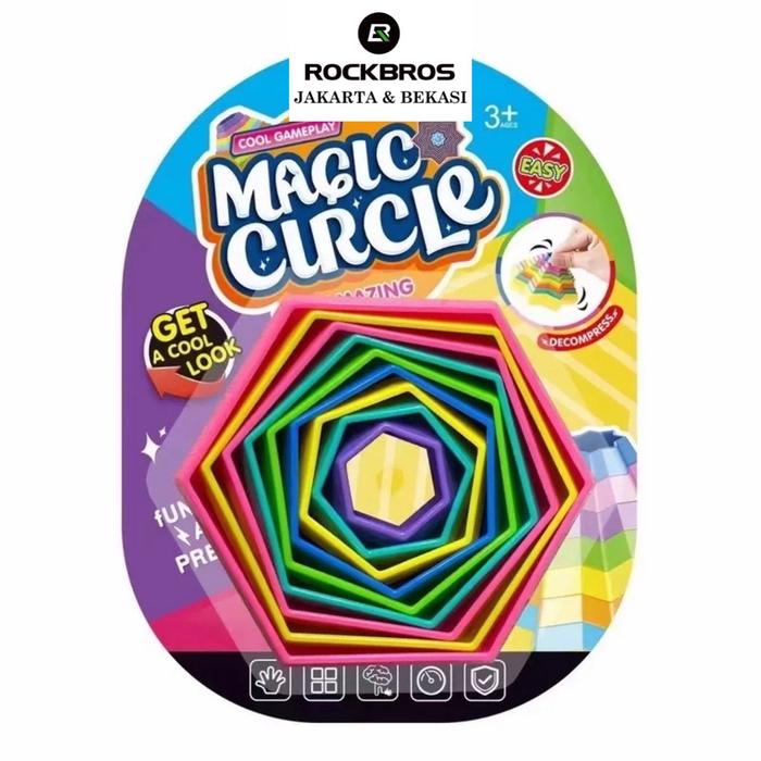 Jual 3d Magic Circle Fidget Toy Toys Star Cube Mainan Anak Sensory ...