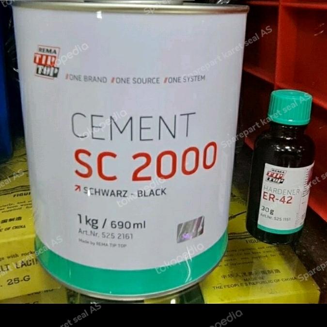 Jual Lem conveyor SC2000 ( 1 kg ) Black + Hardener Rema Tip Top SC 2000 ...