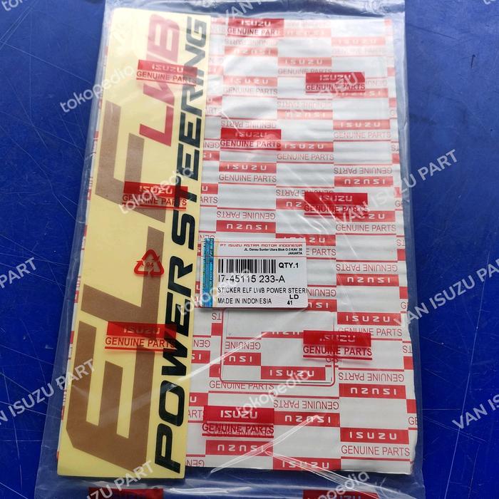 Jual STICKER DECAL STIKER SETIKER ISUZU ELF POWER STEERING ORIGINAL ...