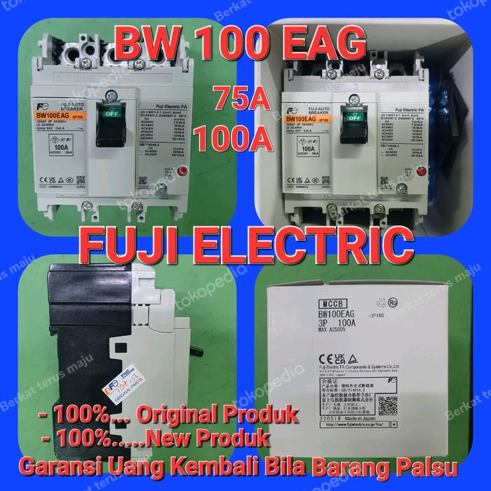 Jual Mccb Fuji Electric..BW100EAG 3p ( 75a /100a) - 100A - Jakarta ...