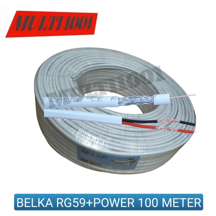 Jual Kabel CCTV RG59+Power BELKA Kabel CCTV 2 Jalur 100m Putih - Jakarta Pusat - MULTI 1001 ...