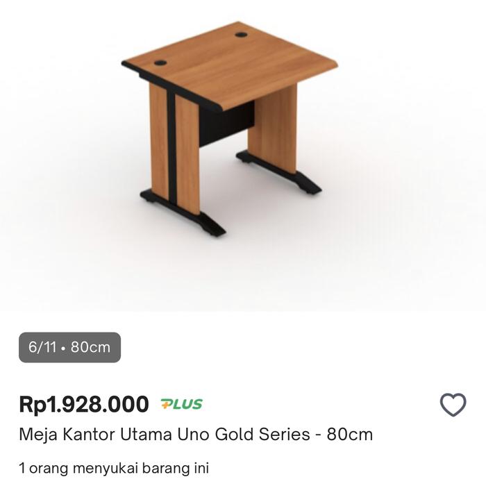 Jual Meja kantor, meja kerja Merk UNO 80x75cm, T: 74-75cm, barunya 1,9 ...