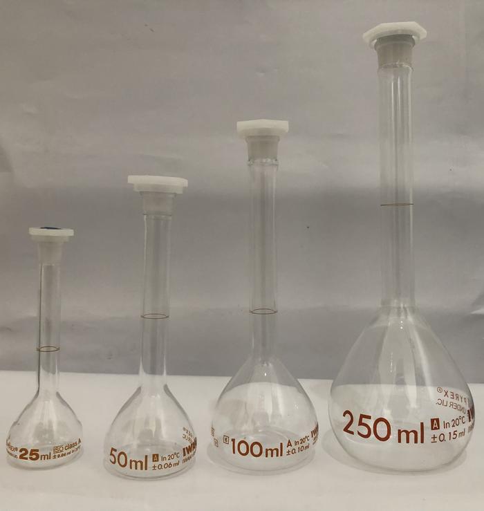 Jual Labu Ukur 25mL Volumetric Flask Iwaki Pyrex Class A - Kab ...