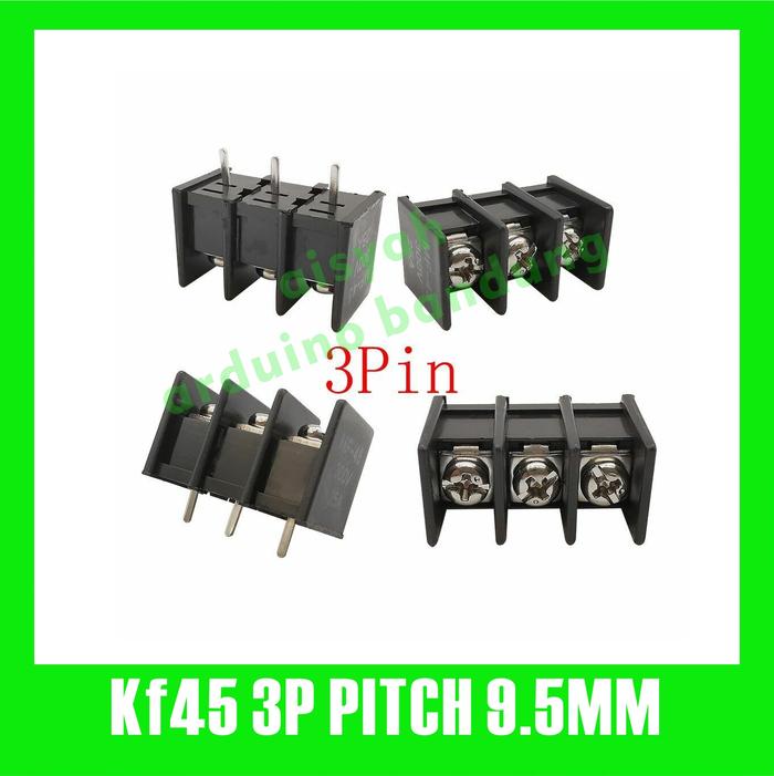 Promo TERMINAL BLOCK KF45 3 PIN CONNECTOR PCB PITCH 9.5MM KF 45 3P 3PIN ...