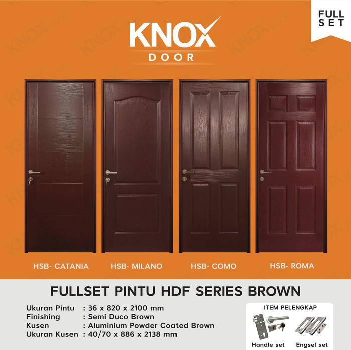 Jual Pintu Kayu HDF Series Brown - Fullset (daun pintu+kusen+engsel ...