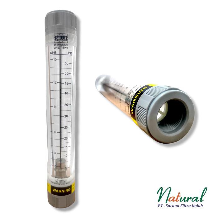 Jual Flow Meter / Rotameter 0,2 - 2 GPM, In Dan Out 1/2 Inch Model Pipa ...