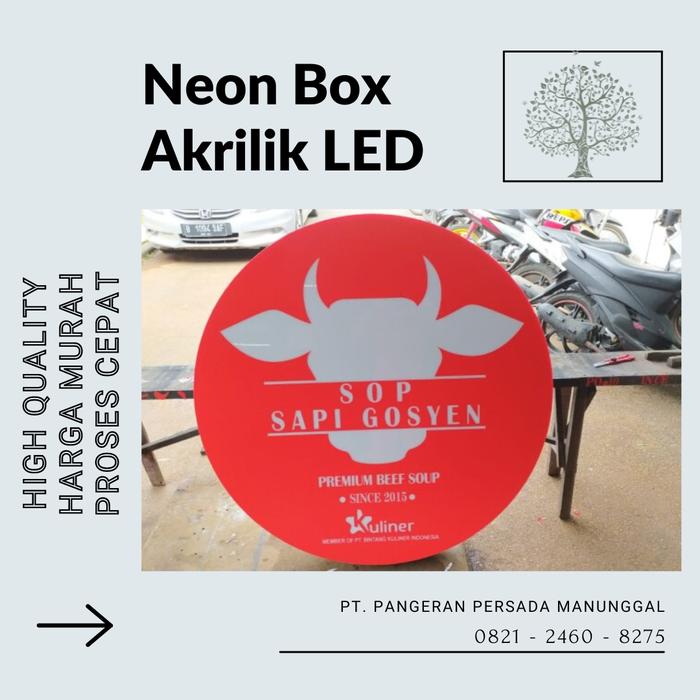 Jual Neonbox Bulat Kotak Akrilik LED Custom Outdoor Papan Nama ...