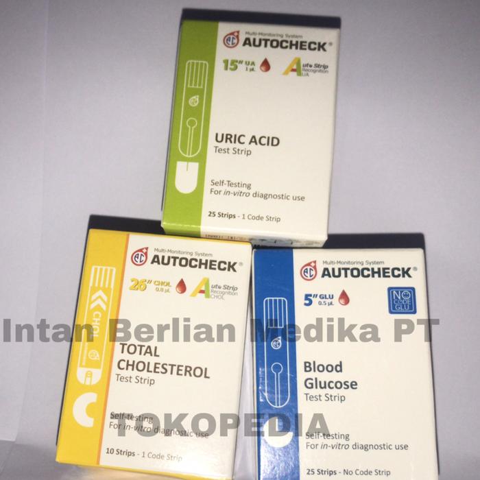 Jual Refill Strip Alat Autocheck Glucose, Uric Acid, Cholestrol - Kota ...