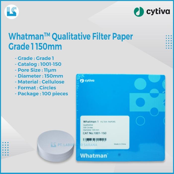 Jual Filter Paper I Kertas Saring Grade 1 , 150 mm Whatman Cytiva 1001 ...