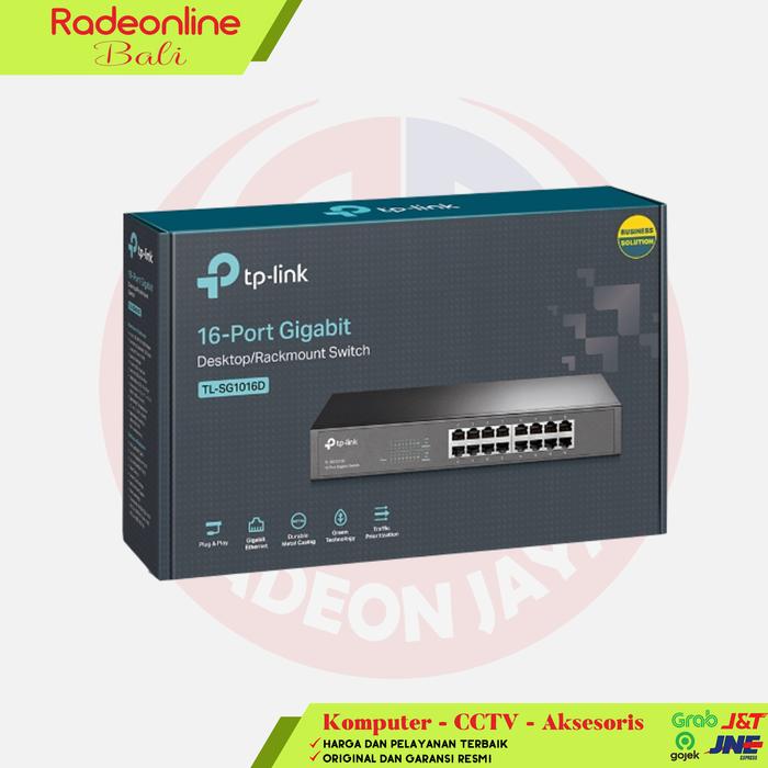 Jual Switch Hub 16 Port Gigabit Rackmount TPLink / TP-Link TL-SG1016D ...