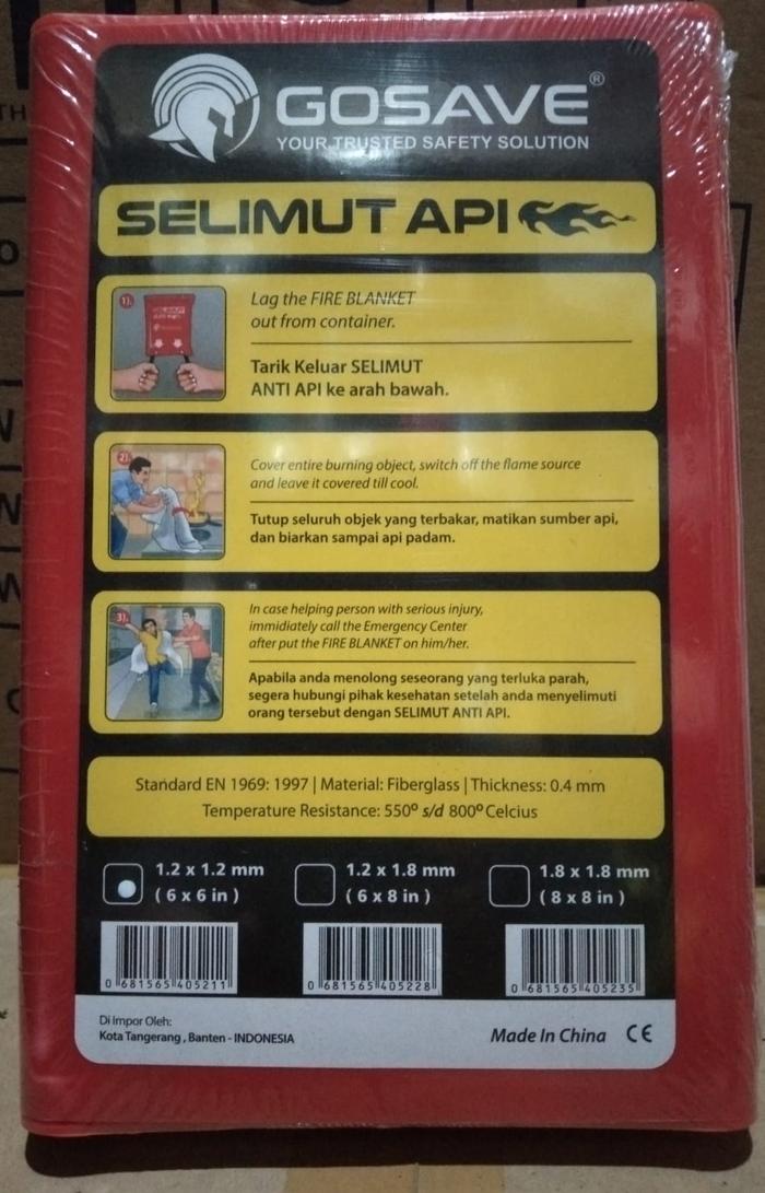 Jual SELIMUT API FIRE BLANKET 1,8 X 1,8 M - WELDING BLANKET GOSAVE ...