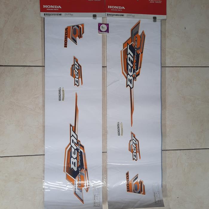 Jual Stiker Striping Polet Beat Karbu Orange Oren Original AHM - Kab ...
