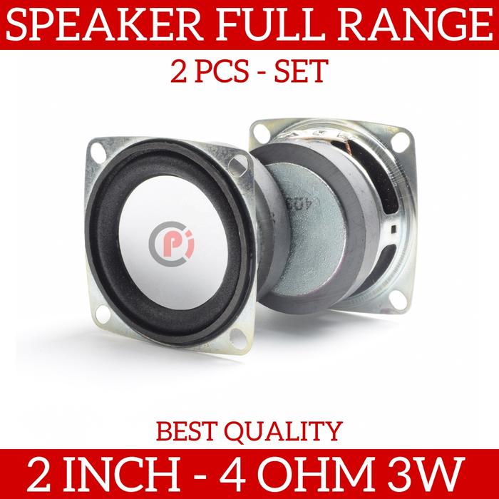 Jual Set 2 Pcs Speaker 2 Inch 4 Ohm 3W 3 Watt Full Range Audio ...