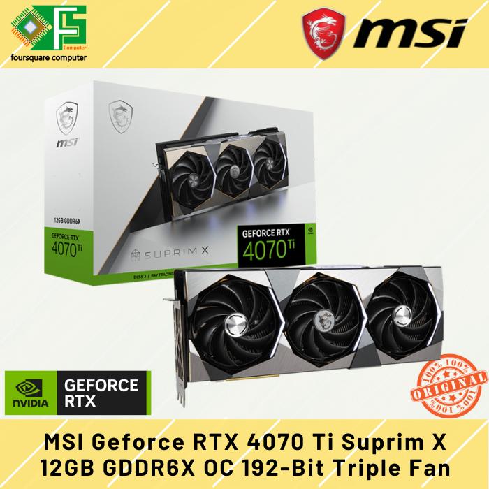 Jual VGA MSI Geforce RTX 4070 Ti Suprim X 12GB GDDR6X 192-Bit TripleFan ...