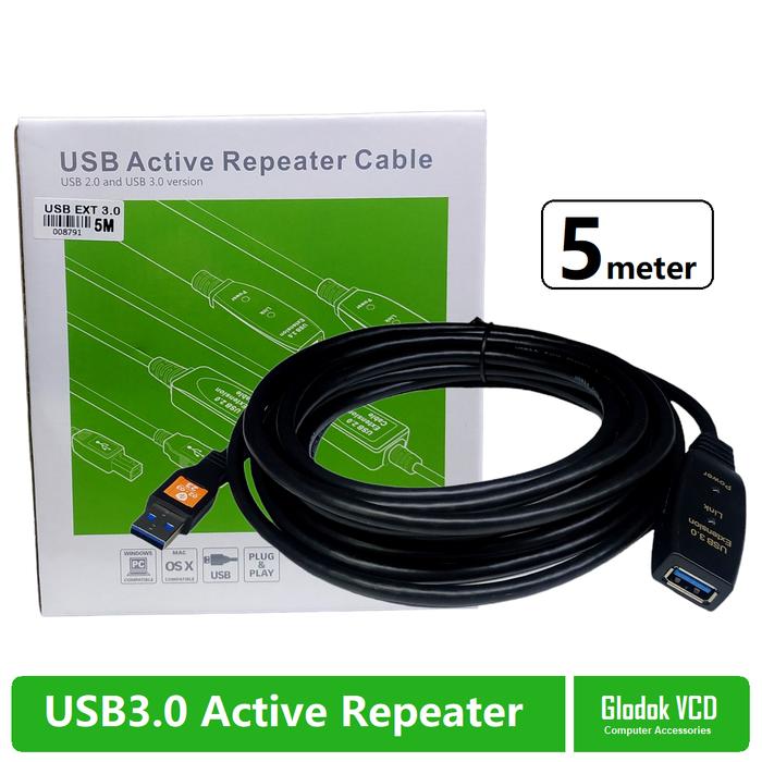 Jual Kabel USB 3.0 Active Extender with Chipset Extension 5M - Jakarta Barat - Glodok VCD ...