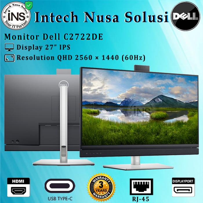 Jual Monitor Dell C2722DE 27" QHD 60Hz HDMI DP USB-C RJ45 3YR - Jakarta ...