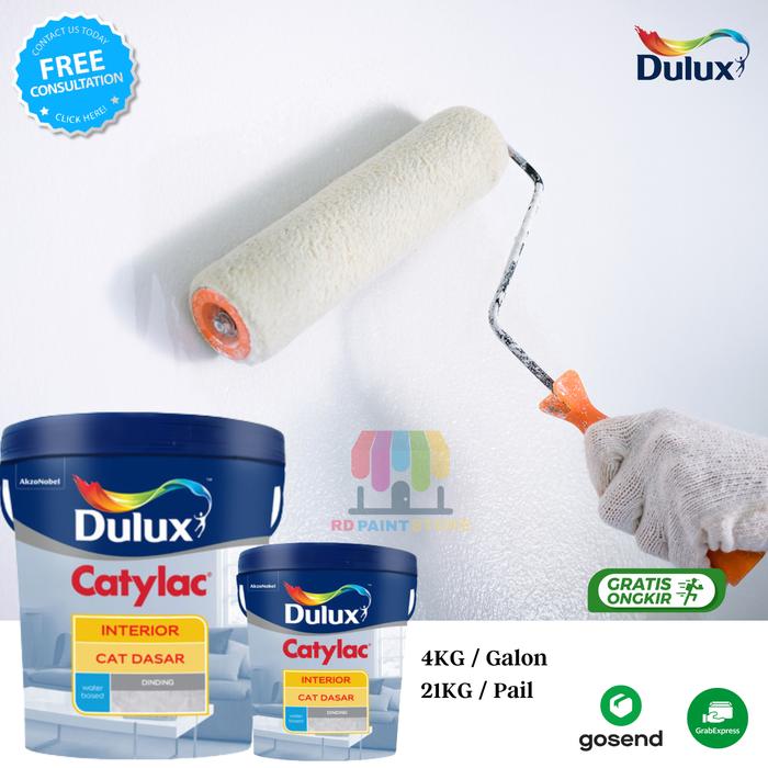 Jual Cat tembok Dulux Catylac Dasar Interior 4KG & 21KG (Gosend Only ...