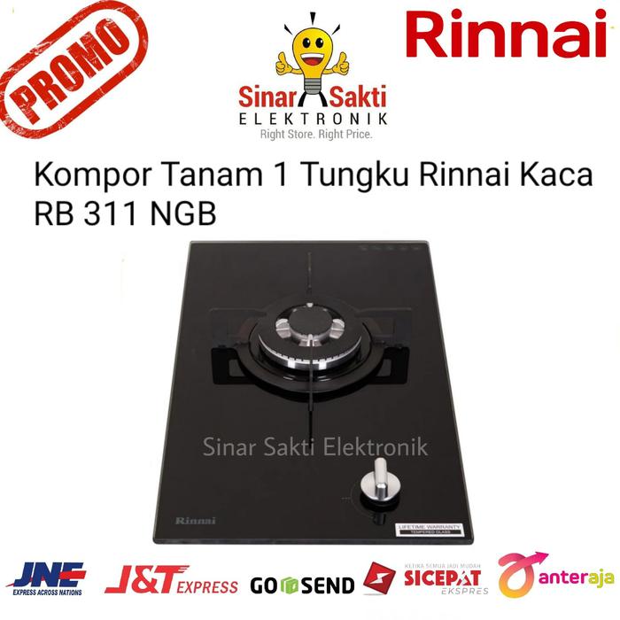 Jual Kompor Tanam Rinnai 1 Tungku RB 311 NGB Kaca RB-311NGB Rb311N GB SNI - Kota Malang - Sinar ...