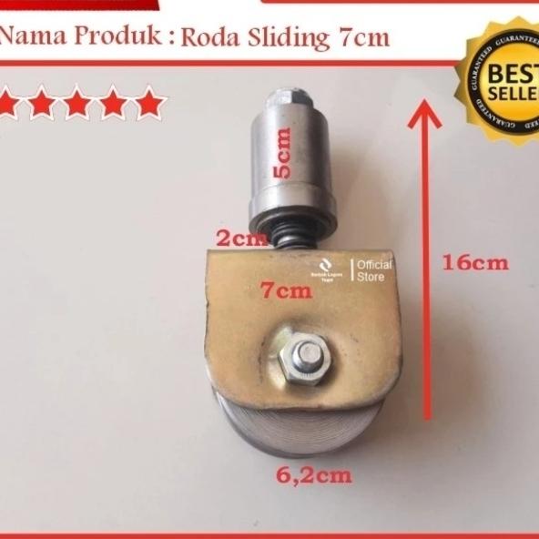 Jual RODA PAGAR BAWAH PINTU SLIDING BAHAN BESI SUPER UKURAN 7 CM ...