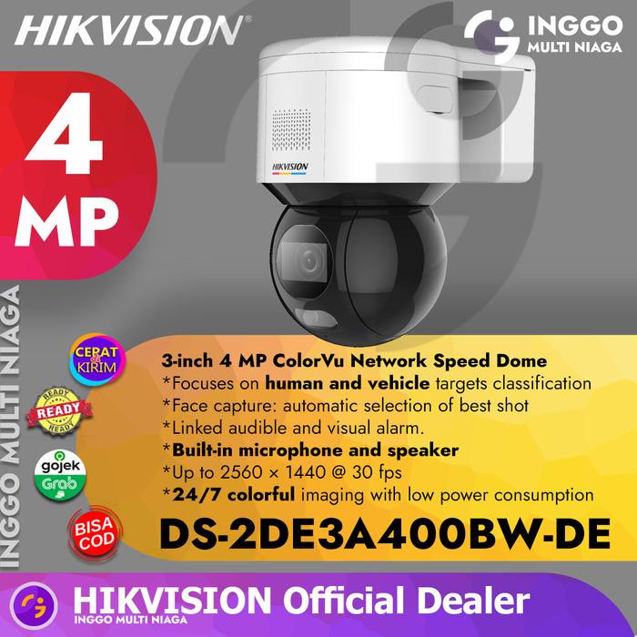 Jual IP CAMERA OUTDOOR COLORVU 4MP HIKVISION PTZ DS-2DE3A400BW-DE 360 ...
