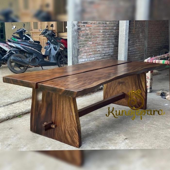 Jual meja makan natural kayu, meja meeting, dinning table, meja antik ...
