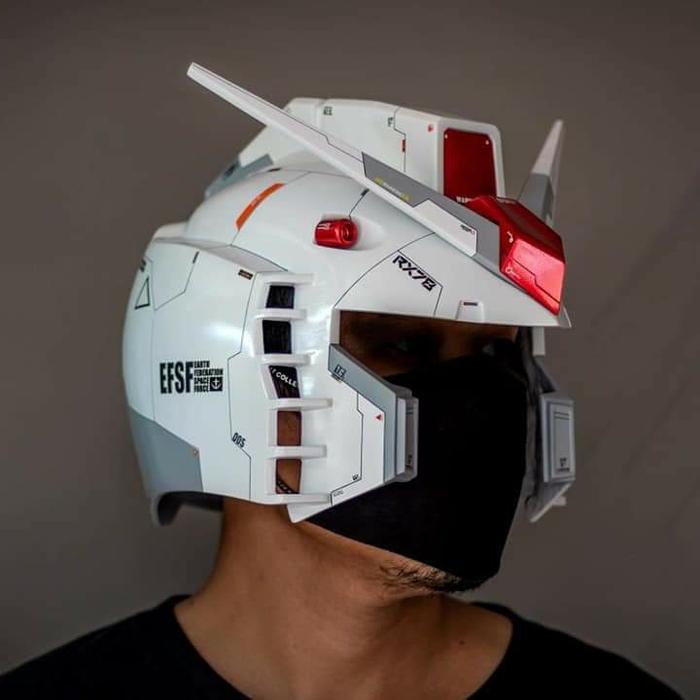 Jual helm half face SNI custom karakter cosplay gundam RX 78-2 - Kab ...