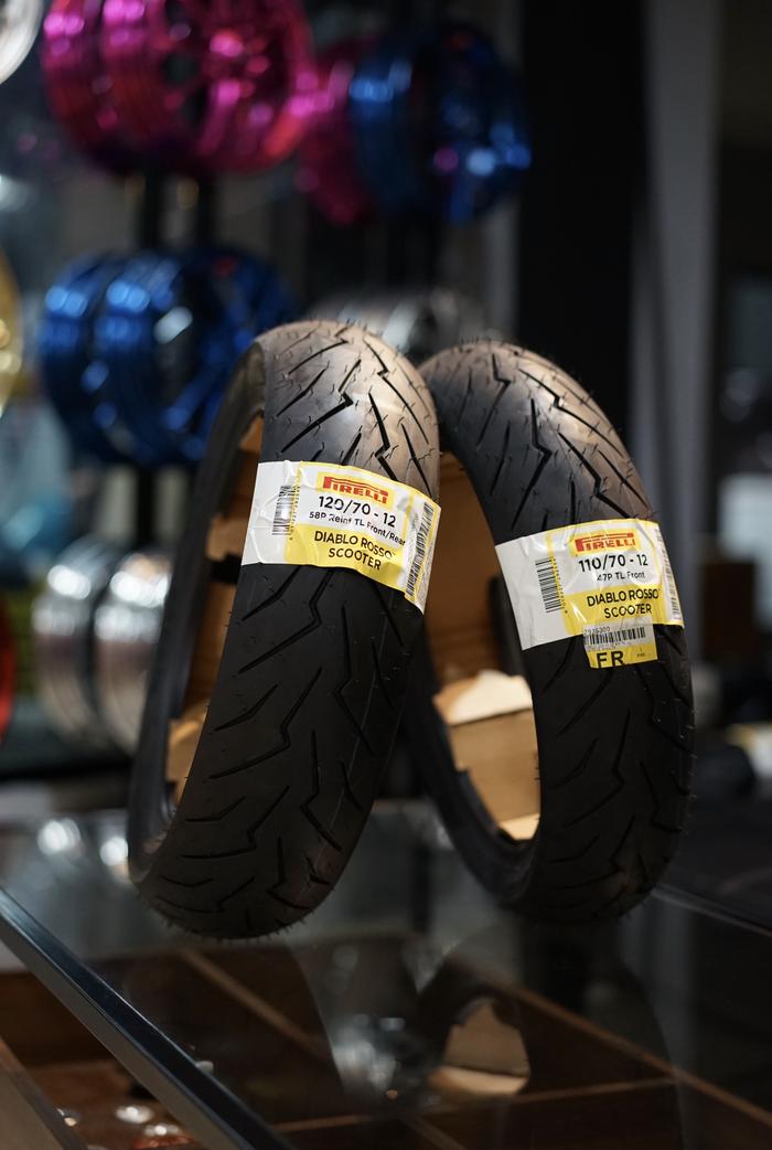 Jual Ban Pirelli Diablo Rosso Vespa Sprint Primavera 110/70-12 & 120/70 ...