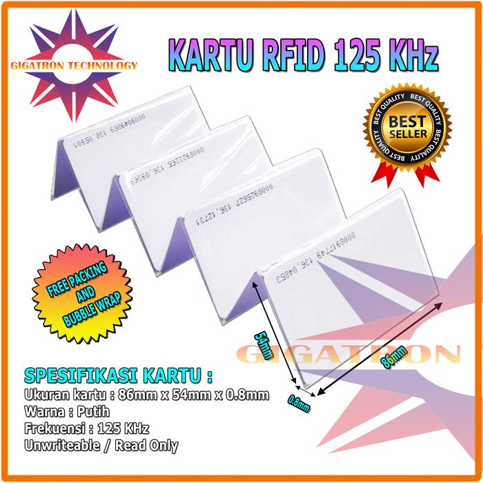 Promo Kartu RFID 125KHz/RFID Card 125 KHz Proximity Absensi Akses Door ...