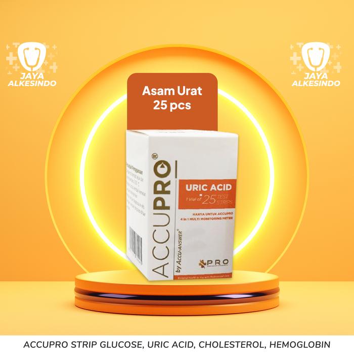 Jual Accu Pro Strip 4 in 1 kolesterol asam urat hemoglobin gula darah ...