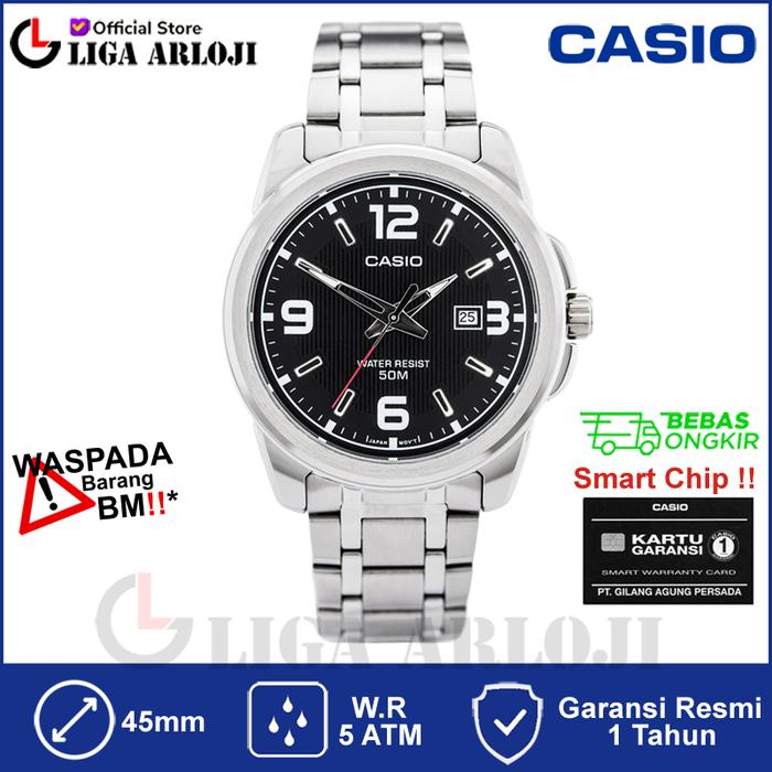 Promo CASIO MTP-1314D-1AVDF - Jam Tangan Pria Analog Silver Hitam MTP1314D Cicil 0% 3x - Jakarta ...