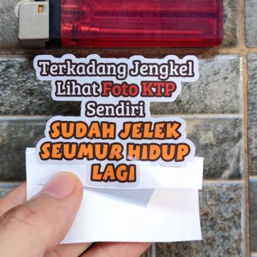 Promo Stiker Kata Jengkel Lihat Foto KTP Humor Lucu Viral Plesetan Meme ...