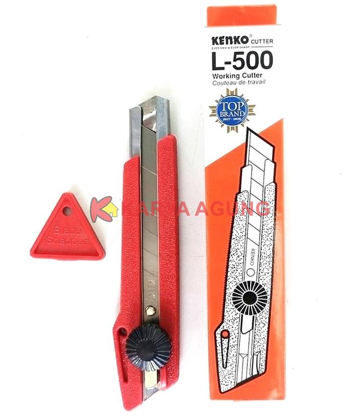 Jual Pisau Cutter Besar 18mm KENKO L-500 Original / Alat Kater Cuter ...