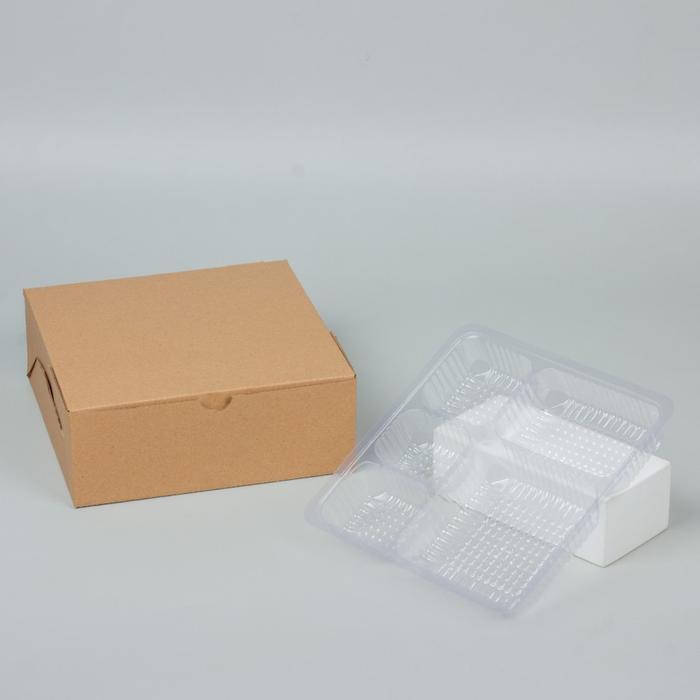 Jual box bento packaging mika sekat 5 kardus kotak tray ukuran 20x20x7 ...