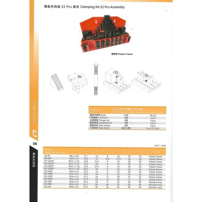 Jual CLAMPING KIT SET TYPE CK-12AP - YEONG YIH TAIWAN - CK-12A1P ...