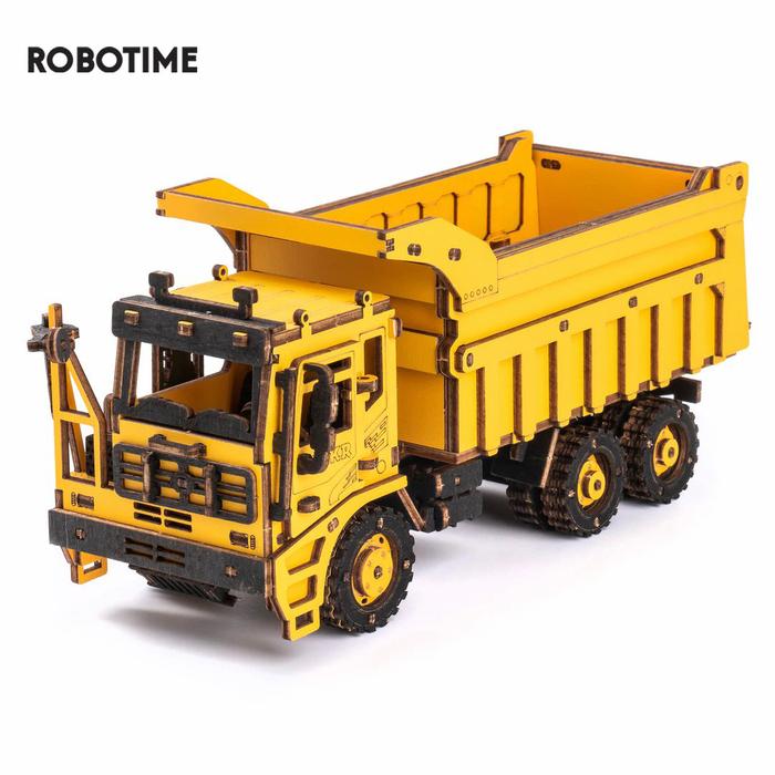 Promo Robotime ROKR Dump Truck Engineering Vehicle 3D Wooden Puzzle ...