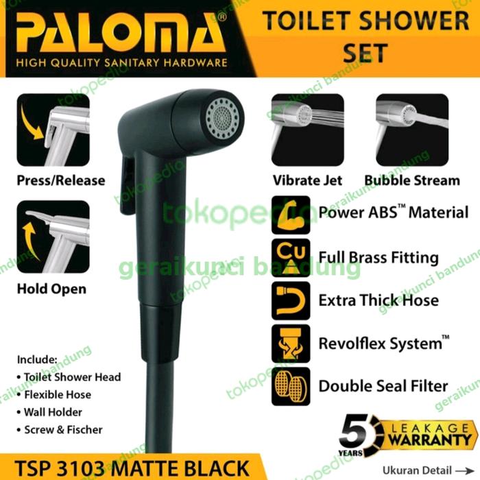 Jual PALOMA TSP 3103 TOILET SHOWER JET WASHER BIDET CEBOK CLOSET WC ...