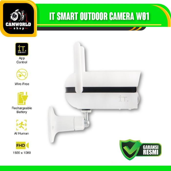 Promo IT Smart Outdoor Camera W01 - CCTV Wifi Wireless FHD 1080P IP65 ...