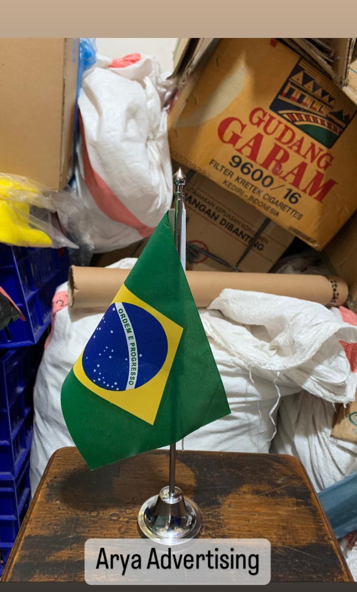 Jual Bendera negara BRAZIL+tiang stainless meja - Jakarta Pusat - Arya ...