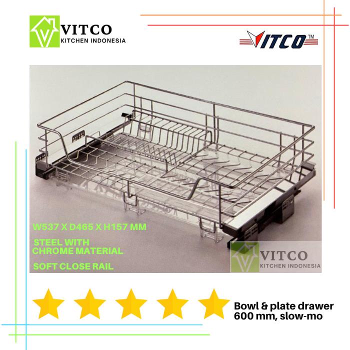 Jual VITCO Bowl & Plate Drawer Pull Out 600 mm/ Laci Mangkuk Piring ...